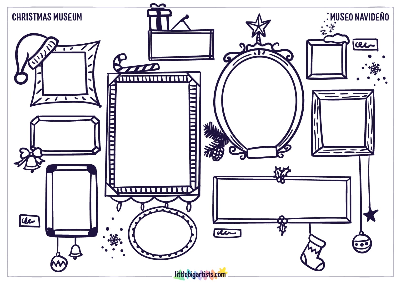 Christmas Drawing Activities. Free Printable Activity Book - Little Big ...