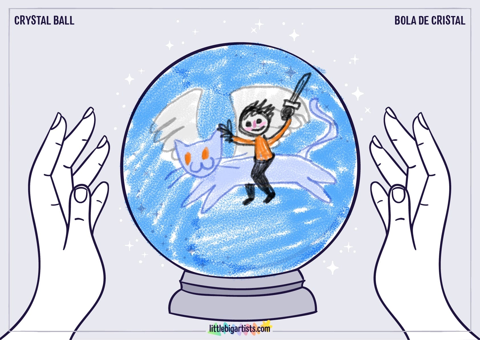Crystal Ball Printable Drawing Activity - Little Big Artists